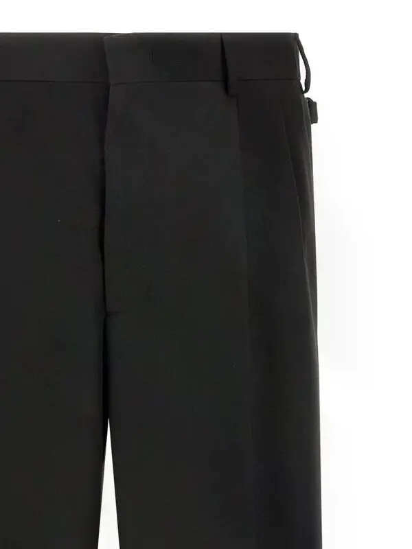 CELLAR DOOR Nev Pleated Straight-leg Trousers