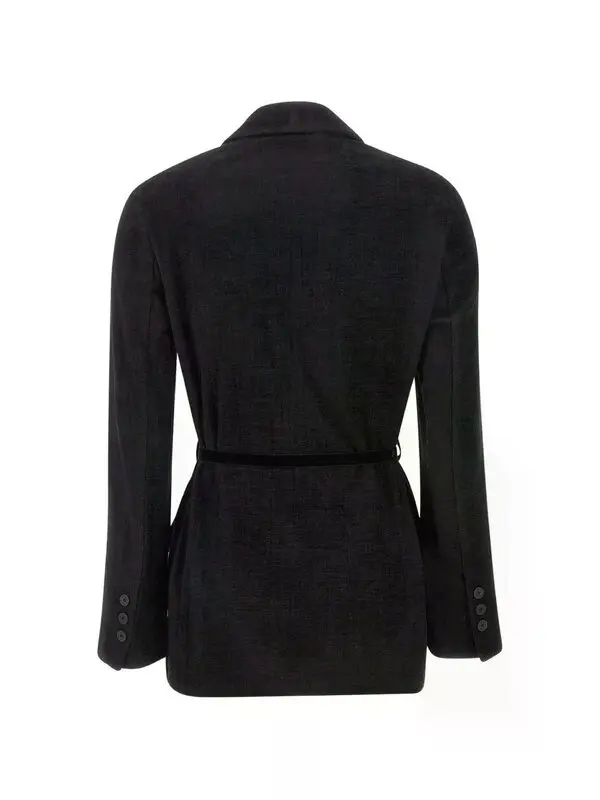 KAOS Belted Suede-effect Blazer