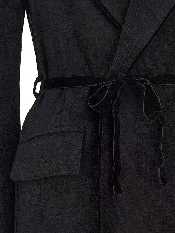 KAOS Belted Suede-effect Blazer