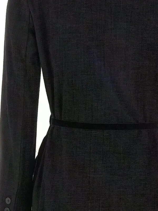 KAOS Belted Suede-effect Blazer