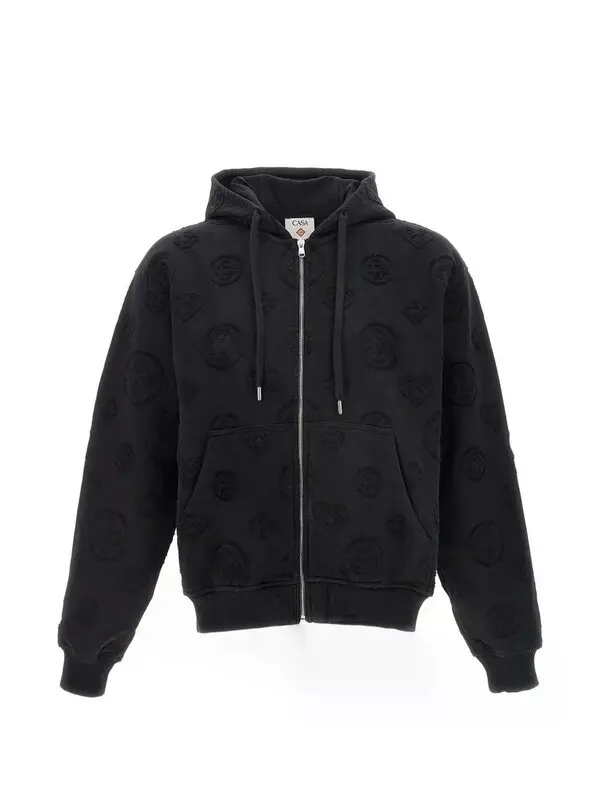 Casablanca Monogram Zip-up Hoodie