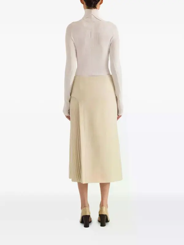 Proenza Schouler Justine Skirt In Bonded Wool Satin
