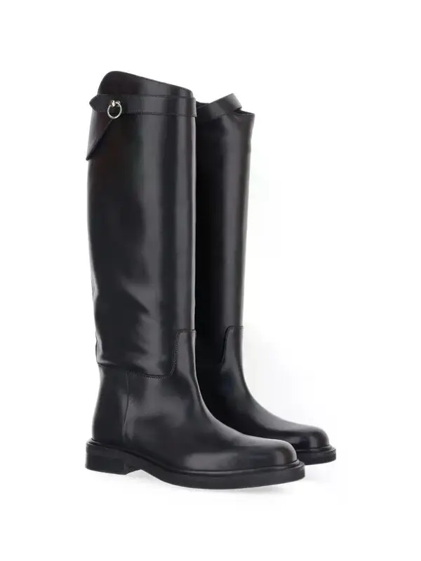 POEVE Strap-detail Leather Boots