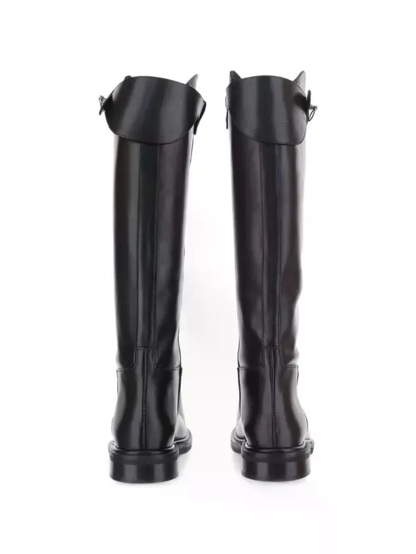 POEVE Strap-detail Leather Boots