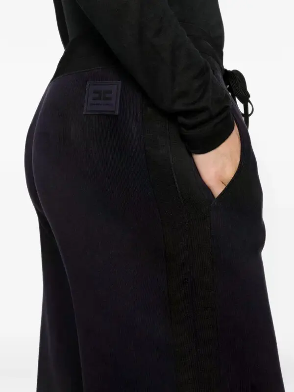 Elisabetta Franchi Logo-patch Wide-leg Track Pants