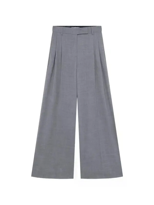 MSGM Pleated Wide-leg Trousers - Grey