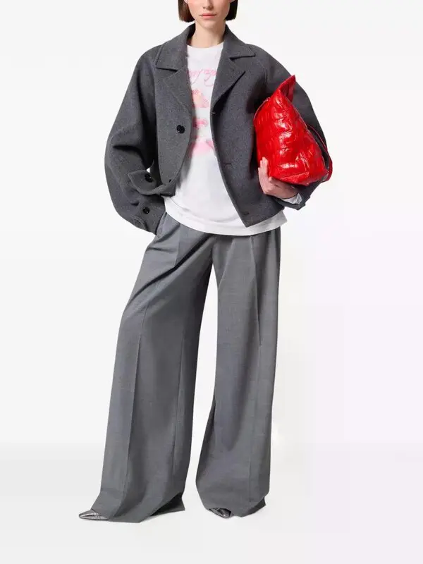 MSGM Pleated Wide-leg Trousers