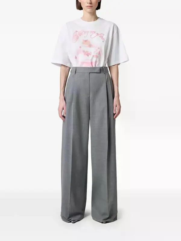 MSGM Pleated Wide-leg Trousers