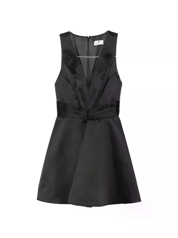 Elisabetta Franchi V-neck Sleeveless Mini Dress - Black
