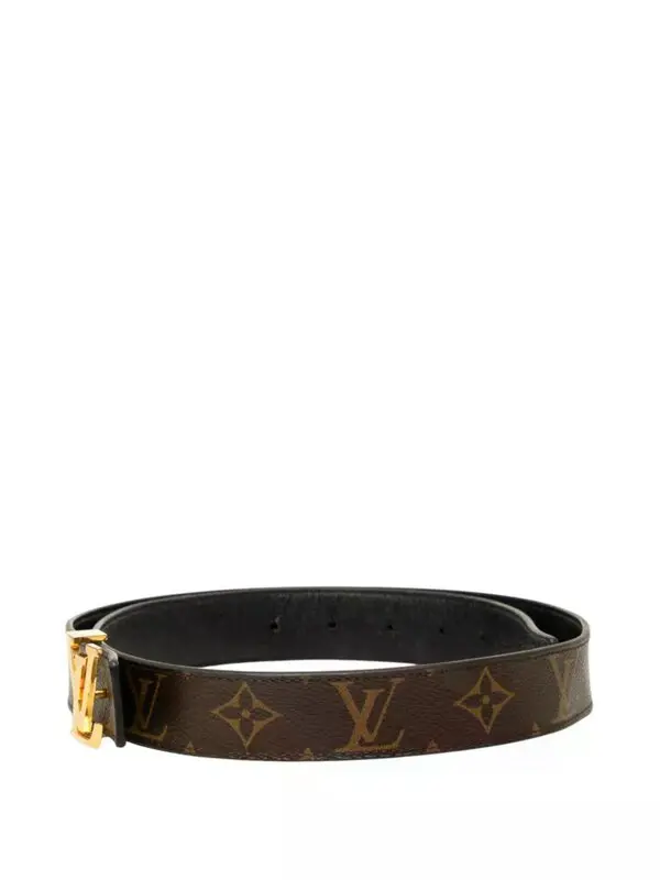LOUIS VUITTON 2021 Monogram Initiales Reversible Belt - Brown