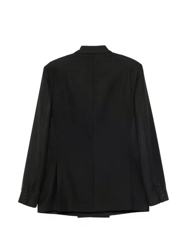 MSGM Logo-patch Double-breasted Blazer