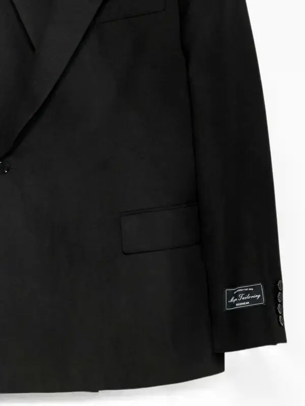 MSGM Logo-patch Double-breasted Blazer