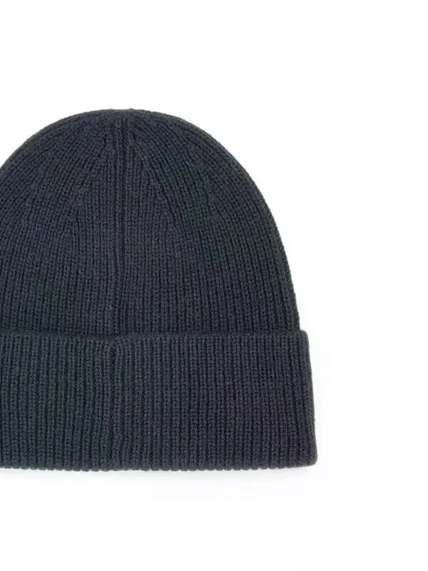 EA7 Ribbed-knit Beanie Hat
