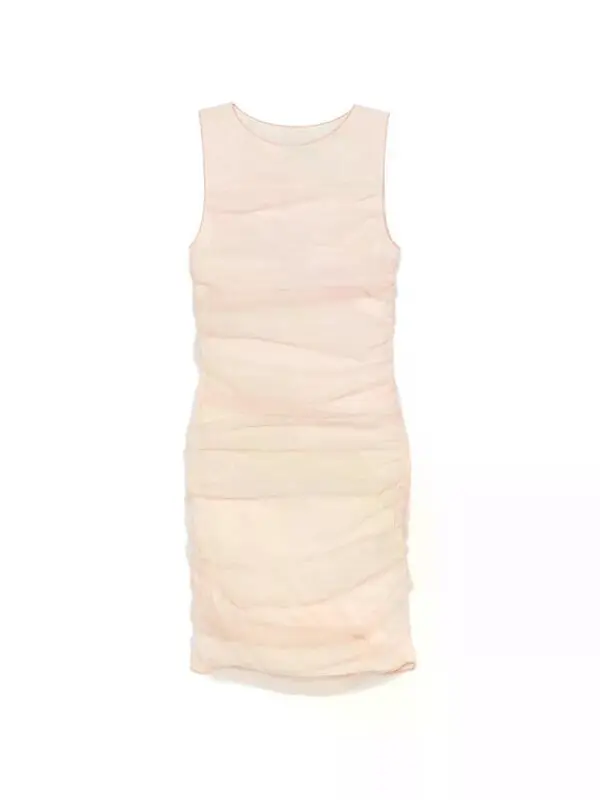 Patrizia Pepe Ruched Sleeveless Mini Dress - Pink