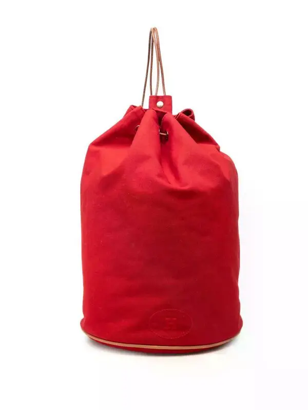 Hermès 20th Century Toile Polochon Mimile Backpack - Red