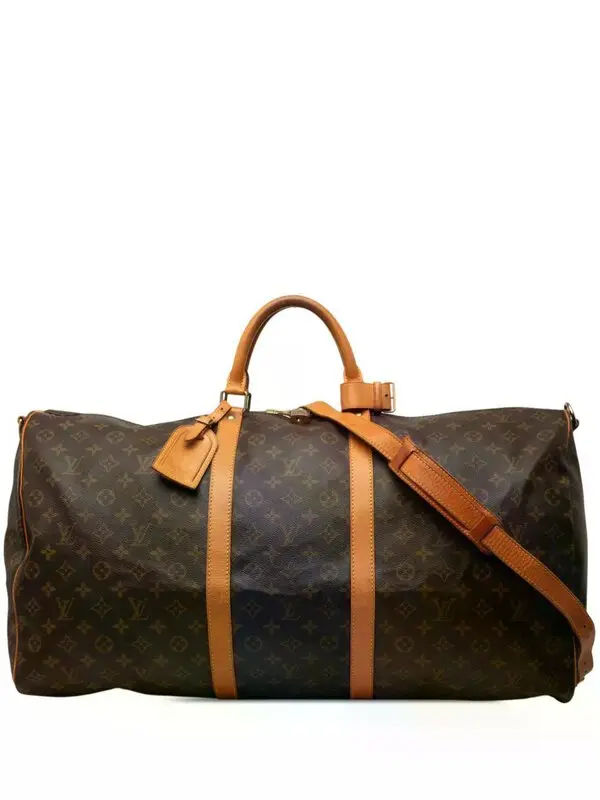 LOUIS VUITTON 1994 Monogram Keepall Bandouliere 60 Travel Bag