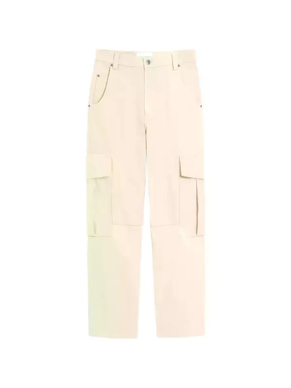 AMI Paris Baggy-fit Cargo Cotton Trousers - Neutrals