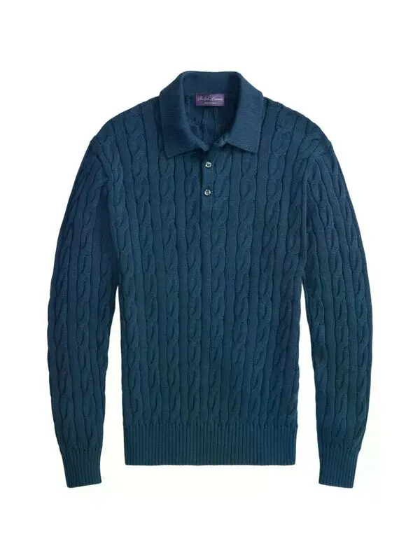 Ralph Lauren Purple Label Cable-knit Sweater - Blue