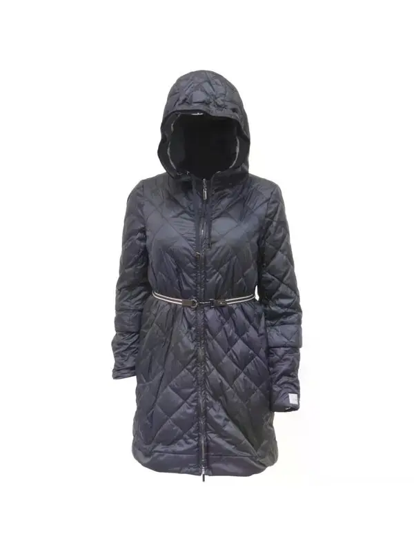 Max Mara Quilted Hooded Belted Jacket