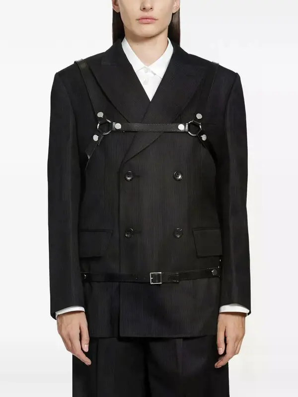 Junya Watanabe Buckle-fastening Leather Harness - Black