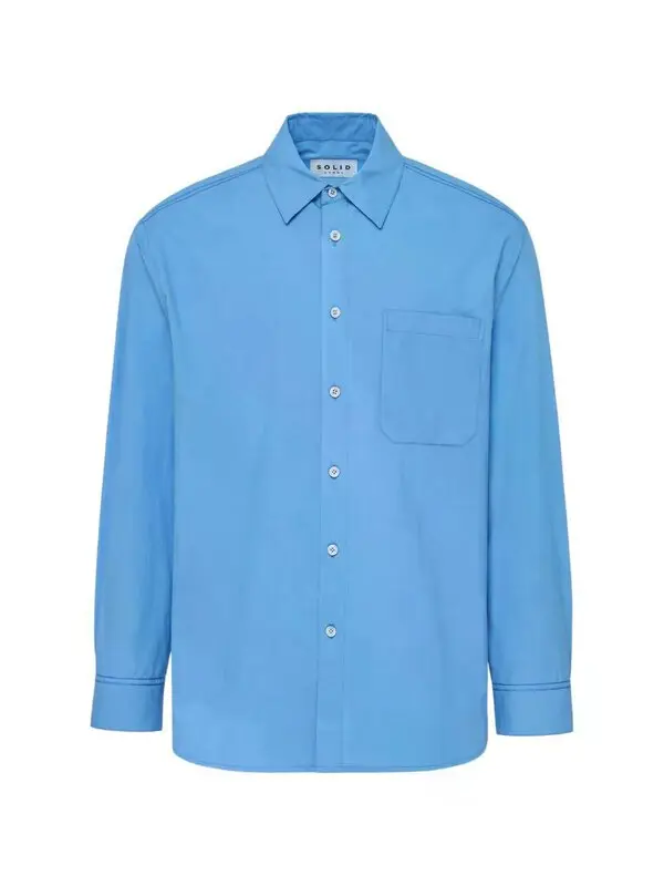 SOLID HOMME Chest-pocket Button-up Shirt