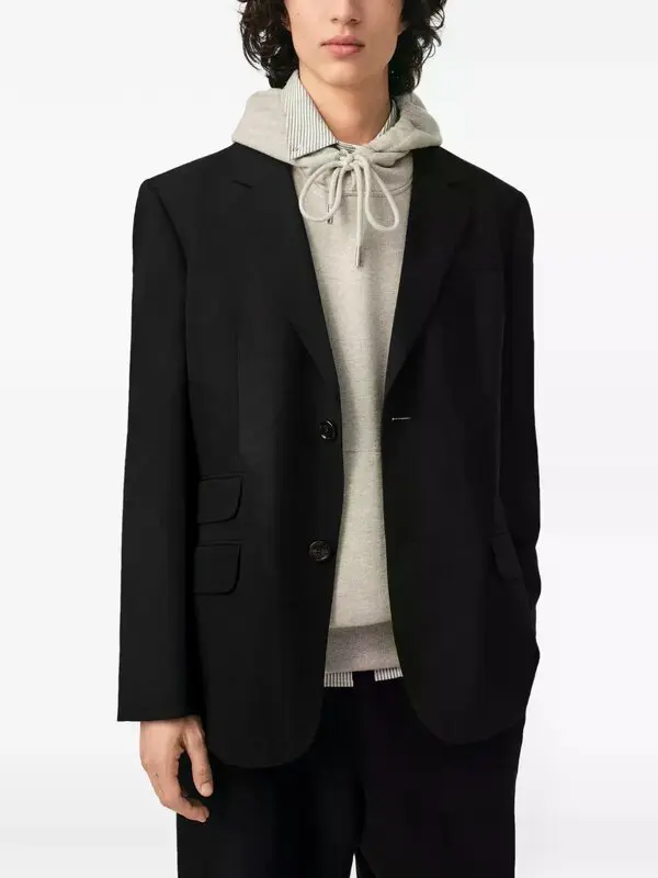 AMI Paris Single Breasted Straight-fit Wool Blazer