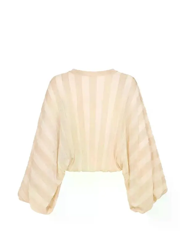 Zimmermann Striped Batwing-sleeve Blouse