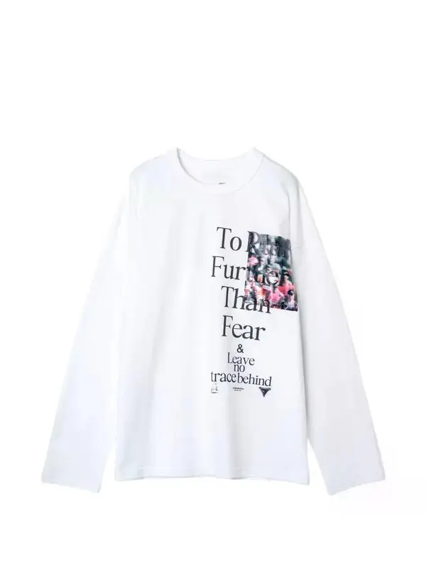 YOSHIOKUBO Graphic-print Long-sleeve T-shirt - White