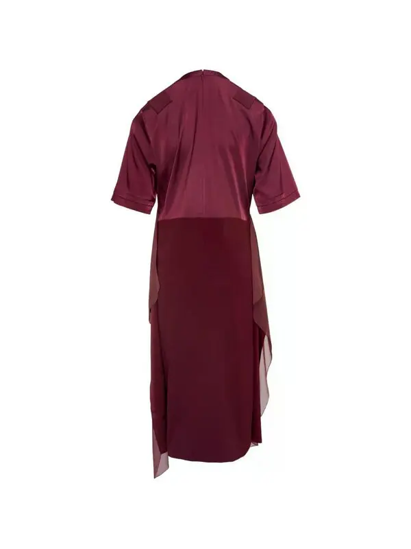 Undercover Panelled Handkerchief-hem Midi Dress - Red