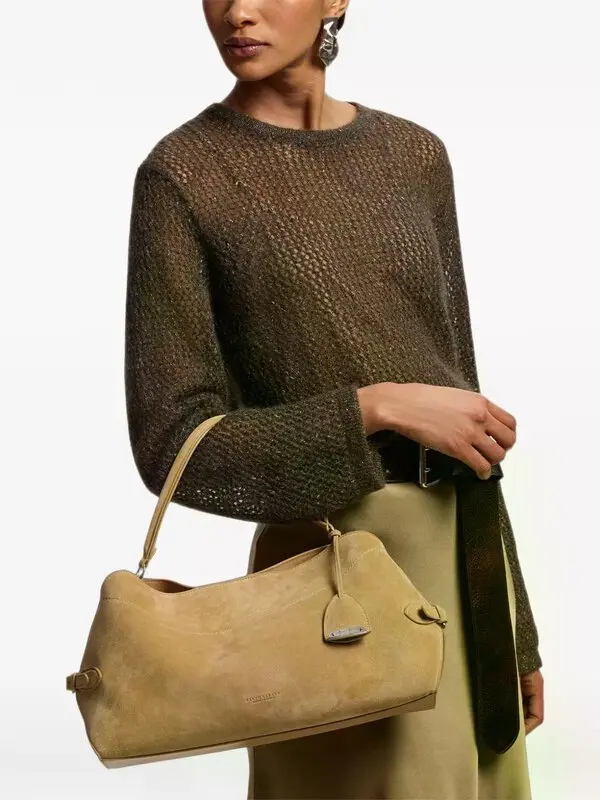 Ralph Lauren Buckle-detail Suede Tote Bag - Neutrals