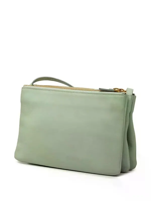 Celine Small Lambskin Trio Crossbody Bag - Green