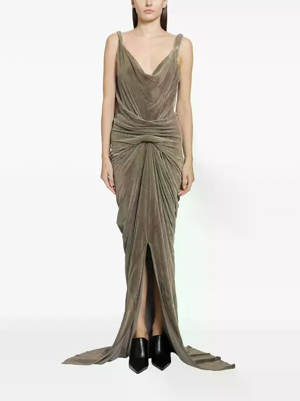 Rick Owens Strutter Draped Maxi Dress - Neutrals