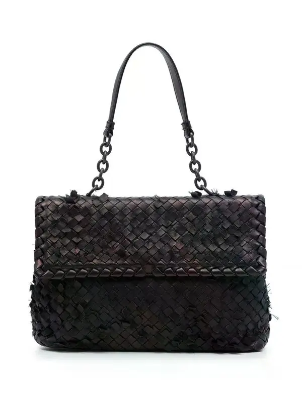 Bottega Veneta 2012-2026 Nappa Intrecciato Tobu Olimpia Shoulder Bag - Brown