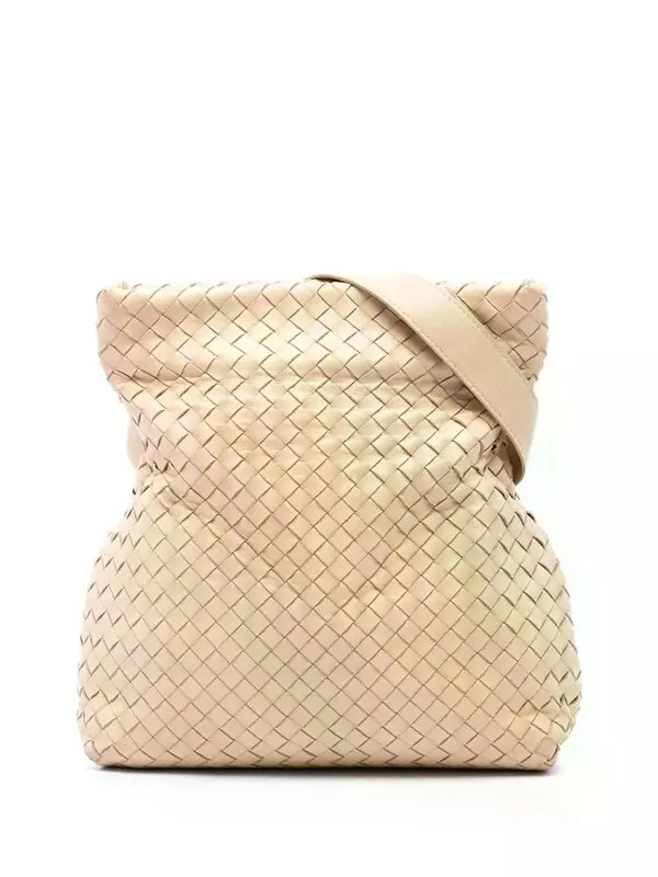 Bottega Veneta 2012-2026 Nappa Intrecciato Fold Crossbody Bag - Neutrals