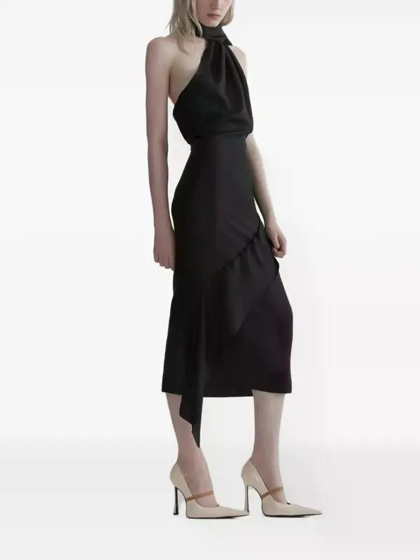 MUGLER Midi Fluid Scarf Dress