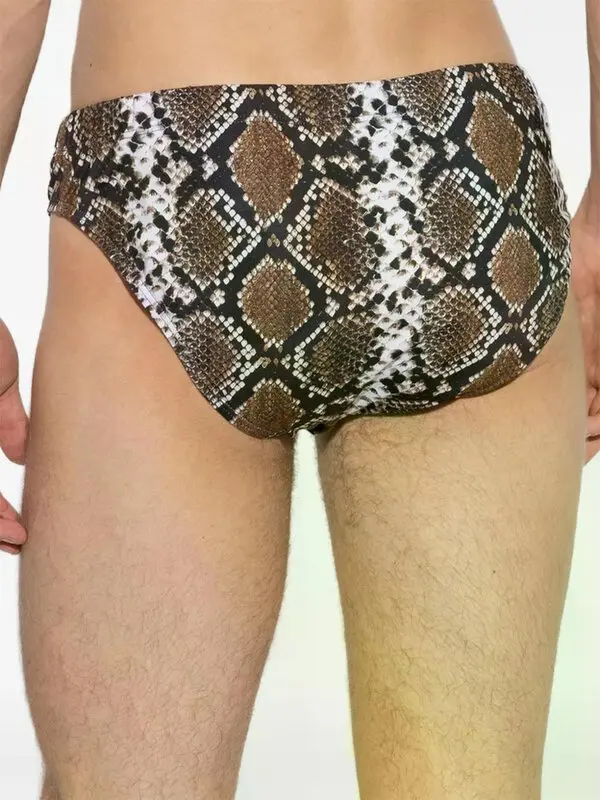 Moschino X Smiley Snakeskin-print Swimming Trunks