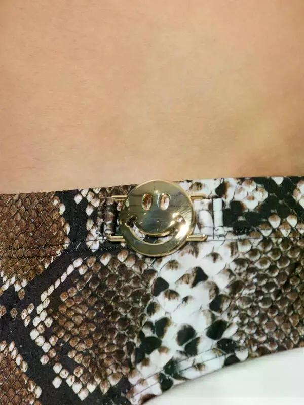 Moschino X Smiley Snakeskin-print Swimming Trunks