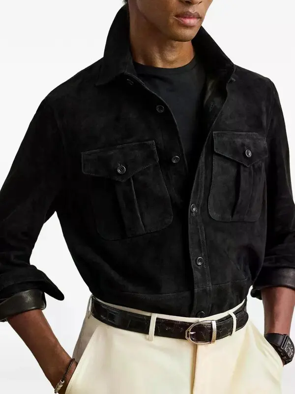Ralph Lauren Purple Label Suede Cargo Jacket