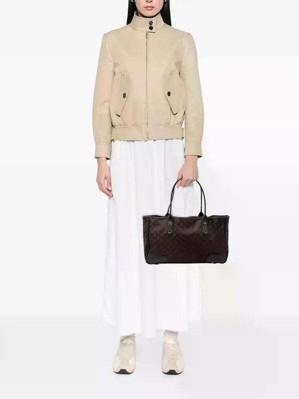 Gucci 2016-2026 Gg Nylon Princy Tote Bag - Brown