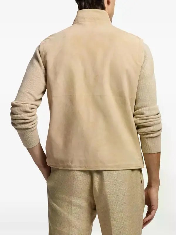 Ralph Lauren Purple Label Jamison Reversible Suede Vest