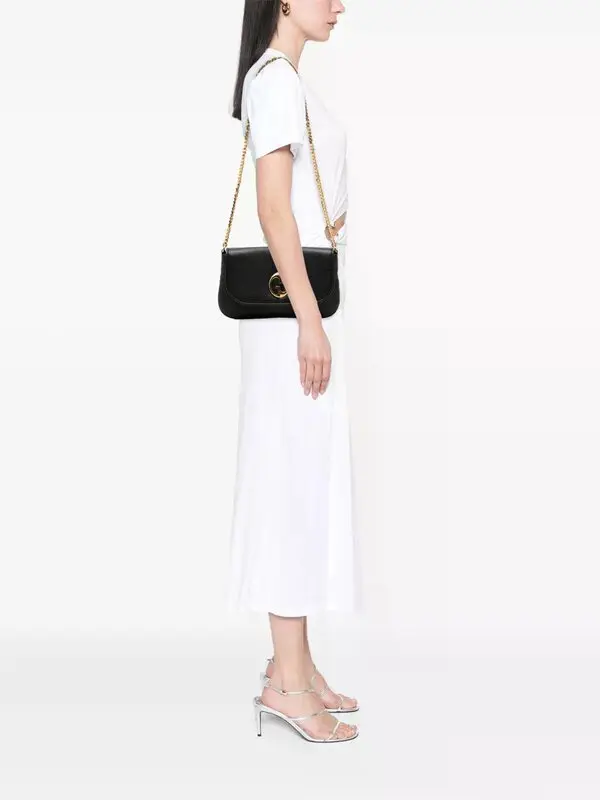 Gucci 2000-2015 Medium Calfskin 1973 Chain Shoulder Bag - Black