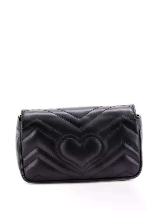 Gucci Gg Marmont Matelassé Leather Super Mini Crossbody Bag - Black