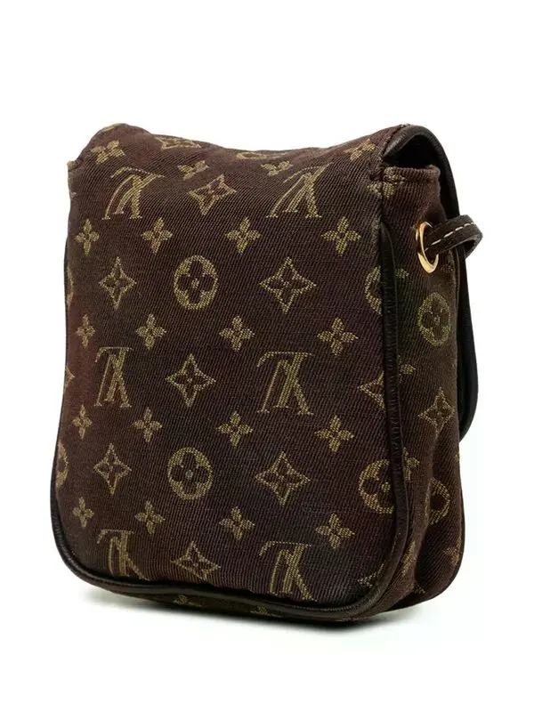 LOUIS VUITTON 2006-2008 Monogram Mini Lin Pochette Cancun Crossbody Bag
