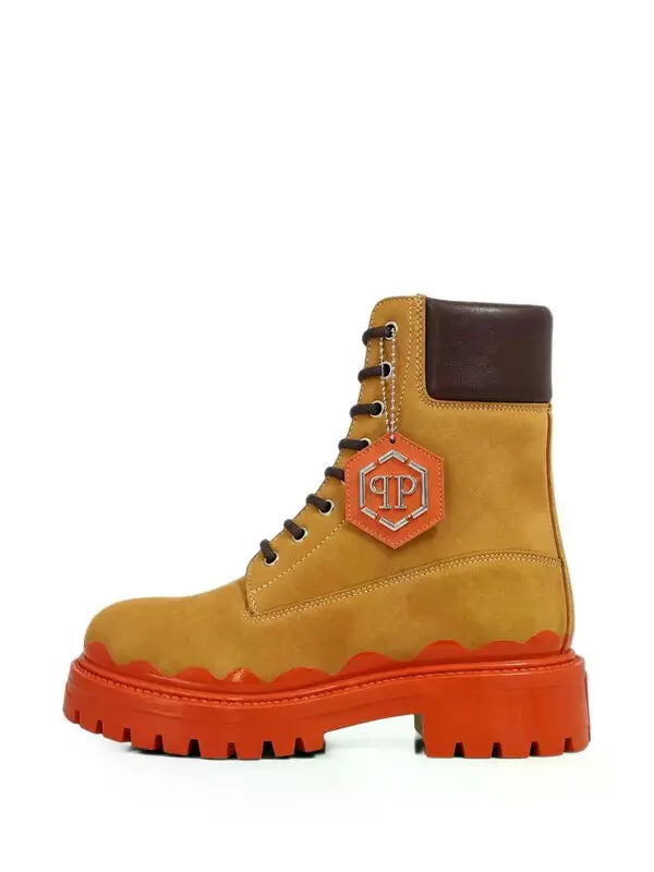 Philipp Plein Nabuk Lace-up Boots Immersed
