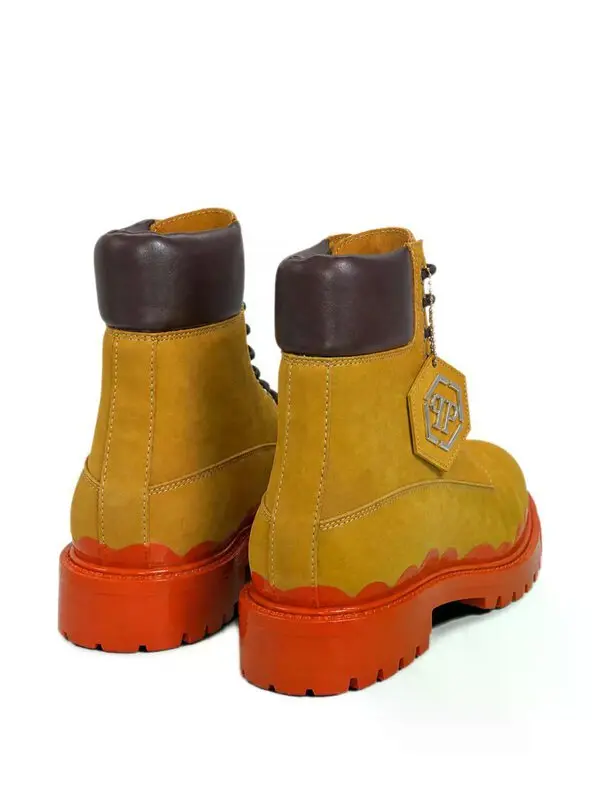 Philipp Plein Nubuck Lace-up Boots