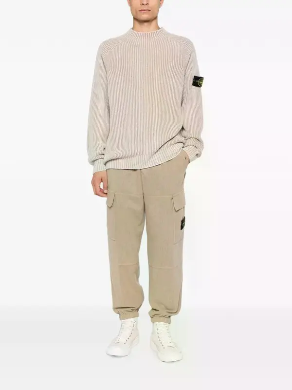 Stone Island Ribbed-knit Logo-patch Sweater