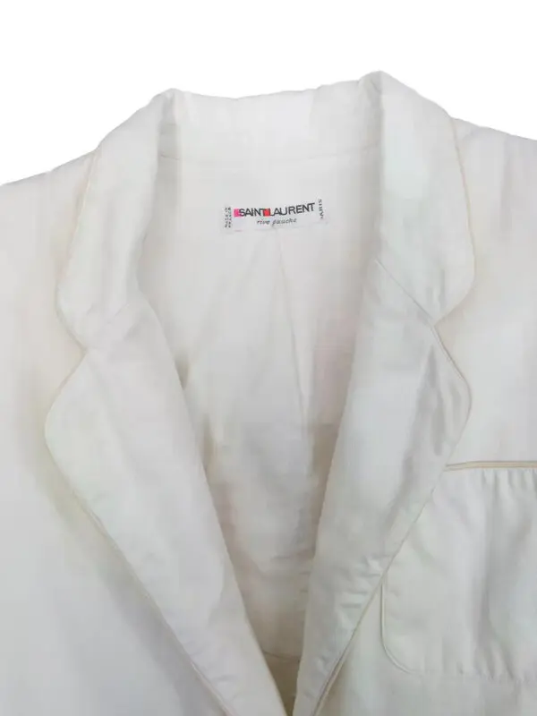 Saint Laurent 1992 Notch-lapel Single-breasted Blazer - White