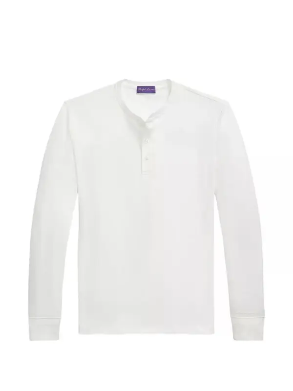 Ralph Lauren Purple Label Henley Long-sleeve T-shirt - White