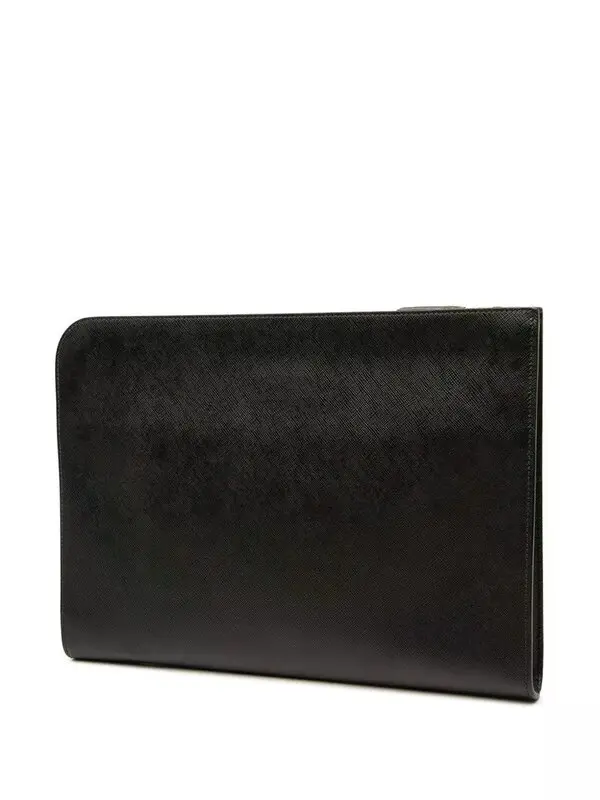 Prada 2000-2026 Saffiano Logo Clutch Bag