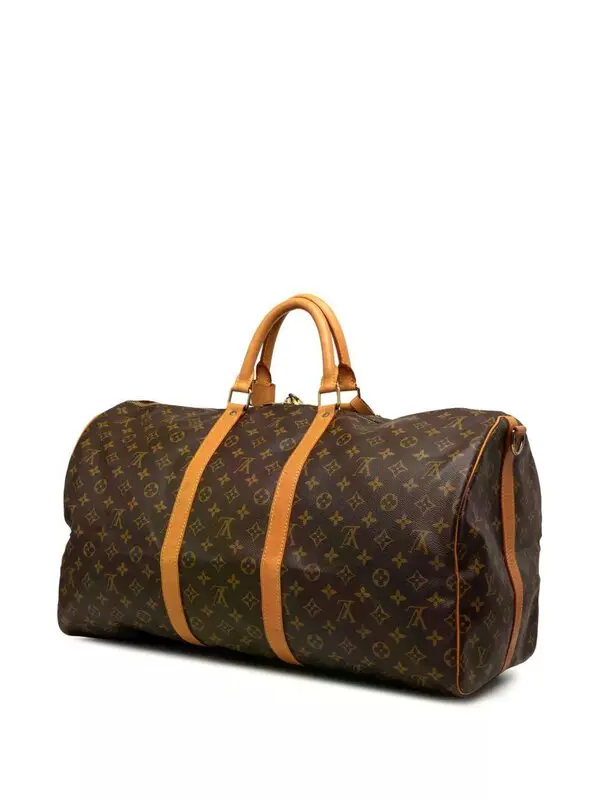 LOUIS VUITTON 1995 Monogram Keepall Bandouliere 55 Travel Bag
